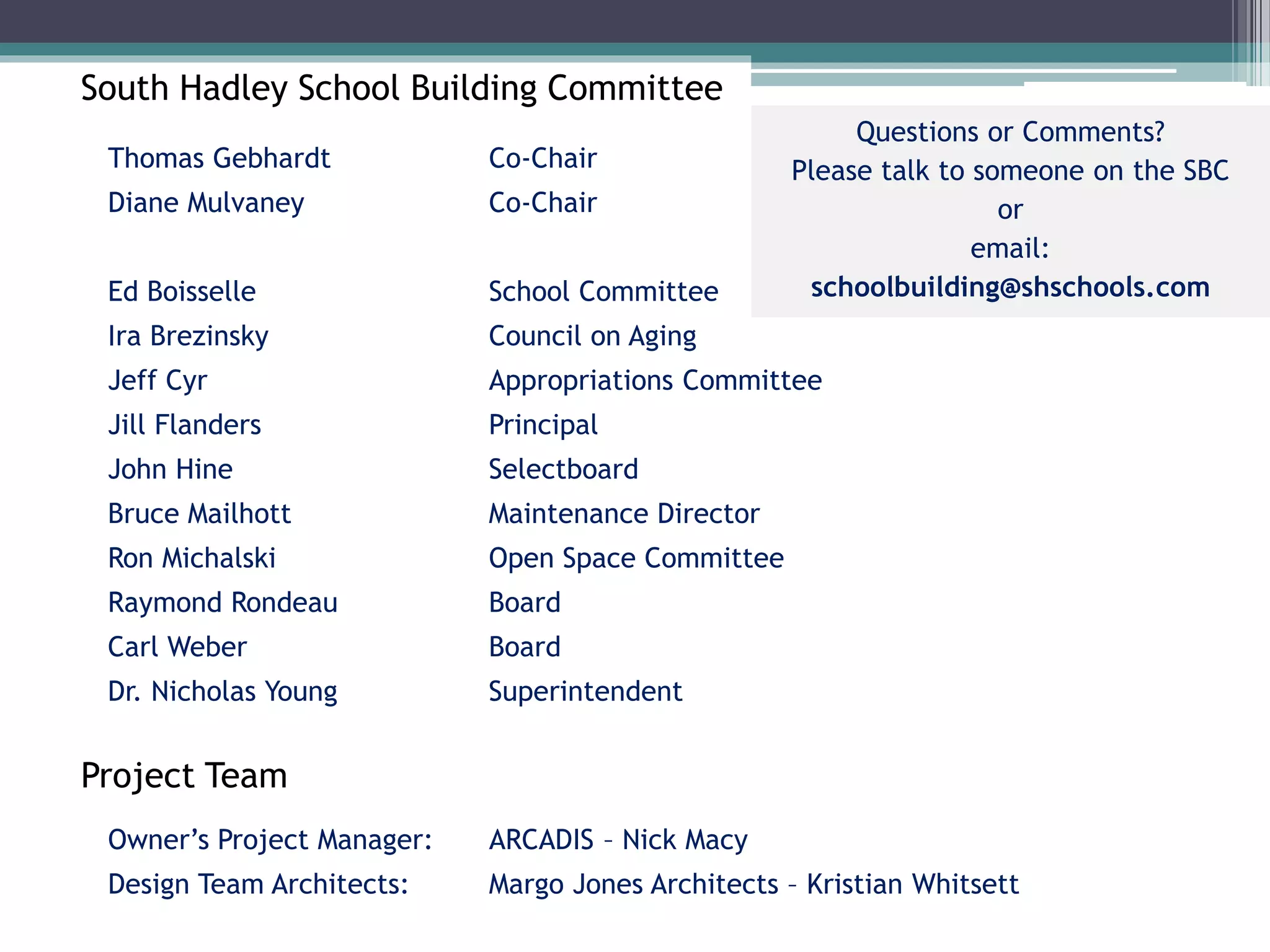 South Hadley Plains Elementary School Schematic Design presentation | PPT