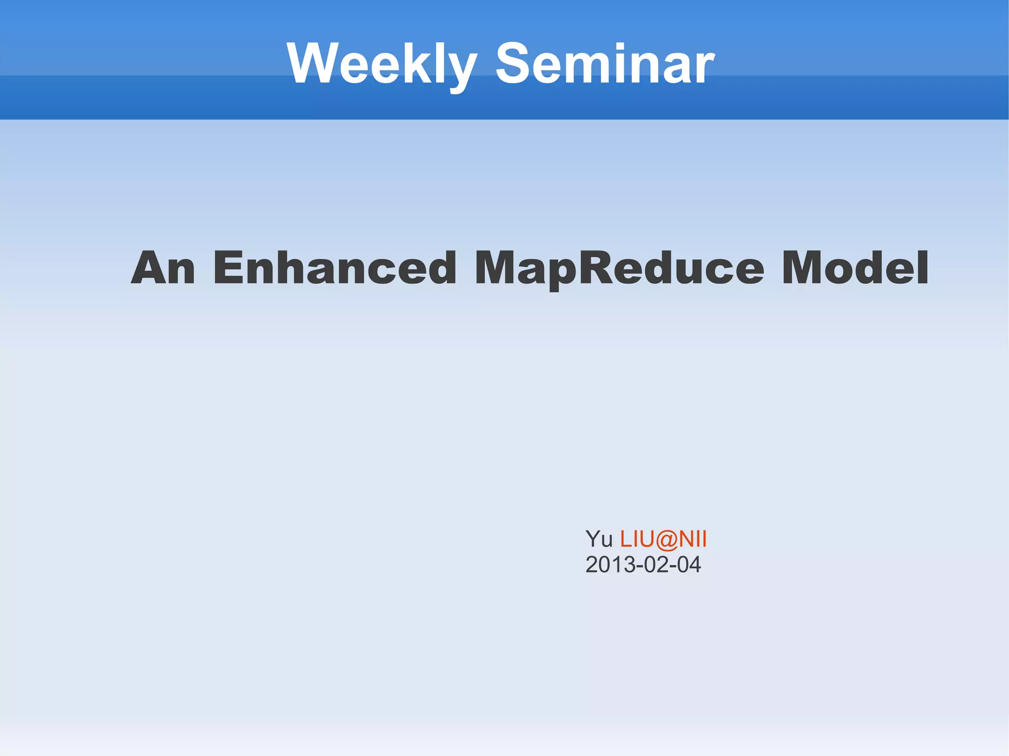 An Enhanced MapReduce Model (on BSP) | PDF | Databases | Computer Software and Applications