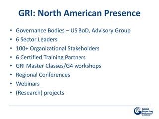 GRI Latest Sustainability Reporting Trends 2013 | PPT