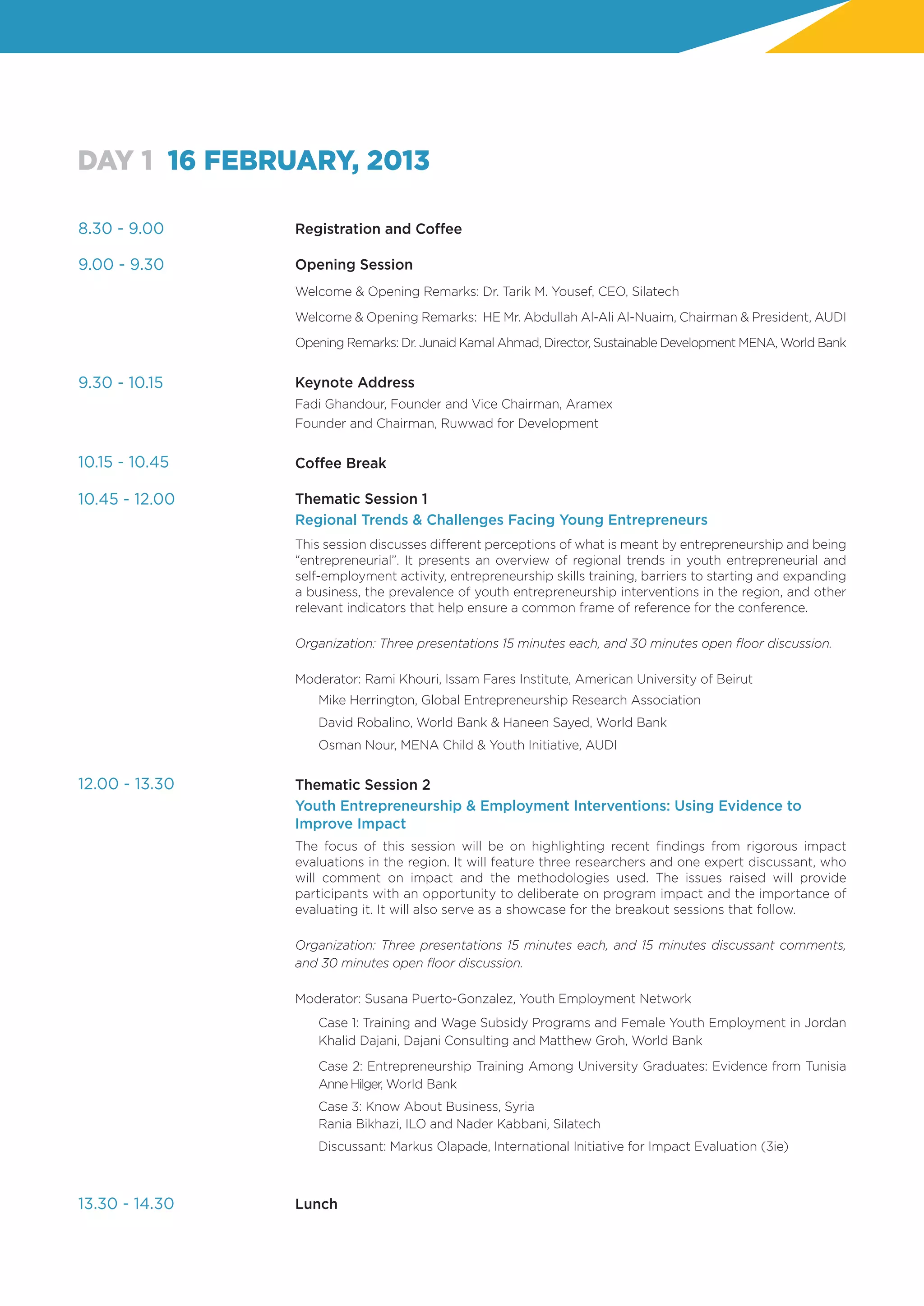 AYE 20123 - Agenda (English) | PDF