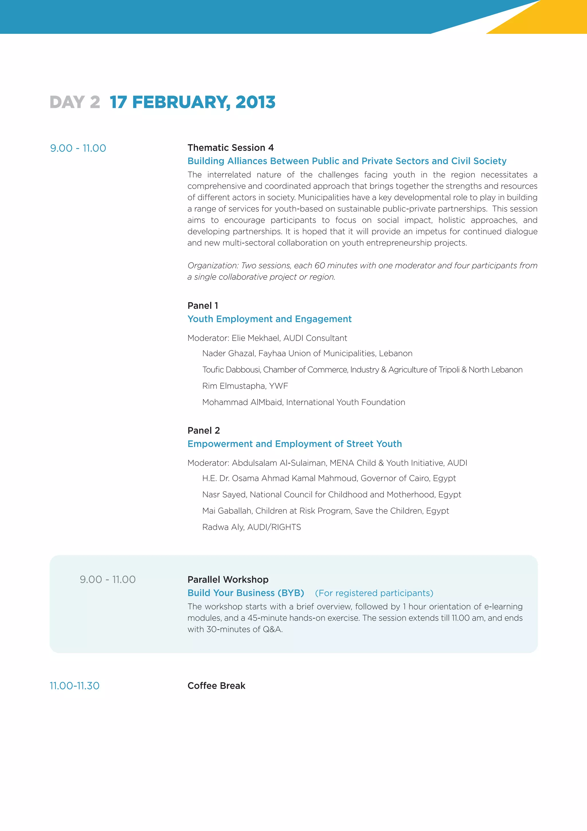 AYE 20123 - Agenda (English) | PDF
