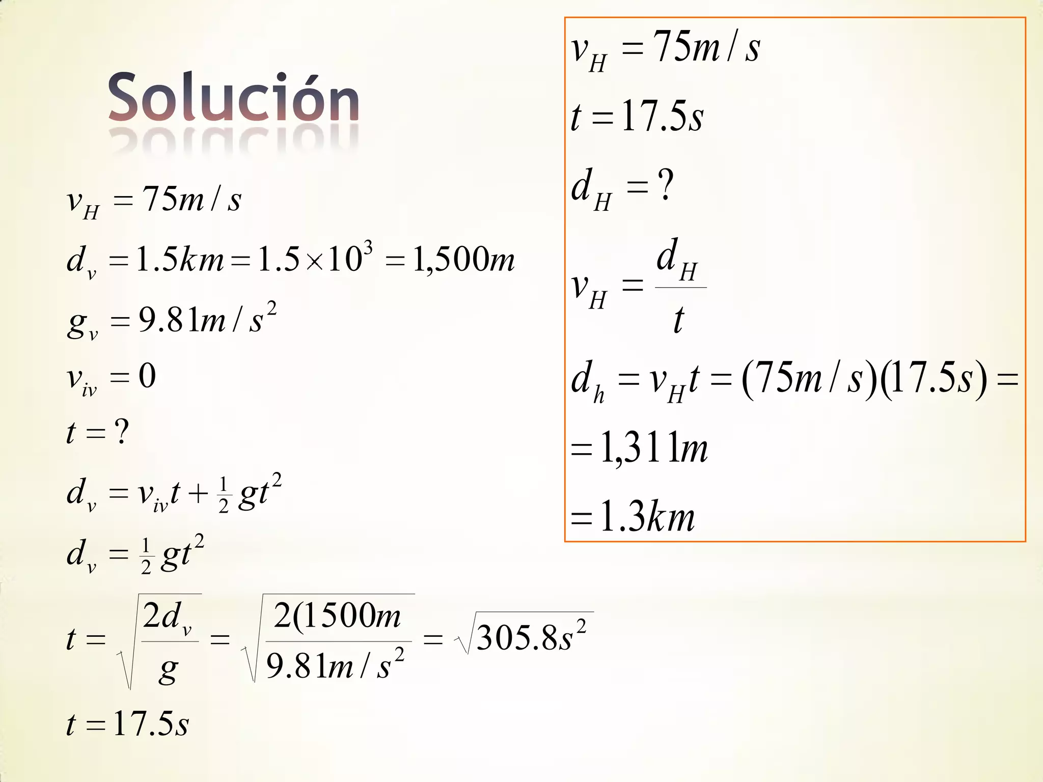 Repaso del movimiento de proyectiles | PPTX | Physics | Science