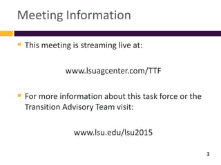 Technology Task Force Meeting | PPTX