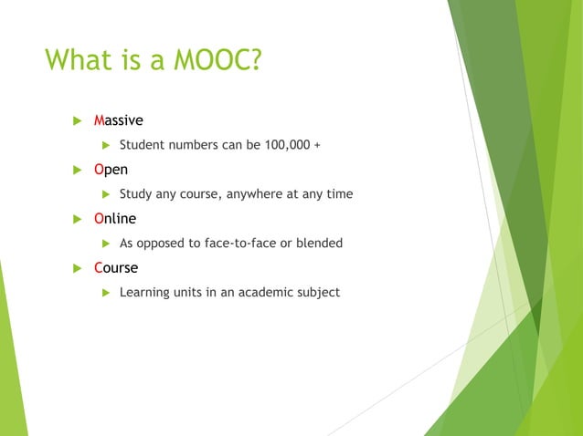 MOOC presentation | PPTX | Education industry | Industries