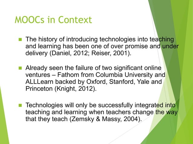 MOOC presentation | PPTX | Education industry | Industries