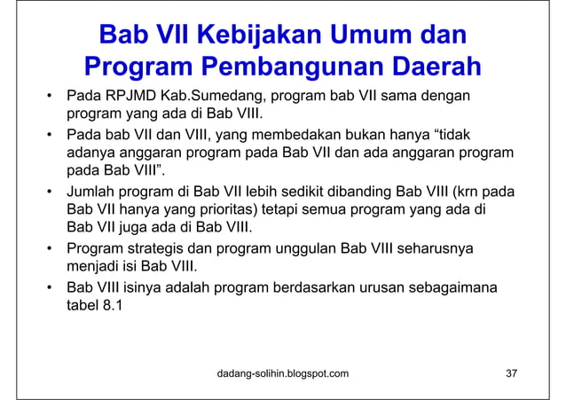 Review Rencana Pembangunan Jangka Menengah Daerah | PDF