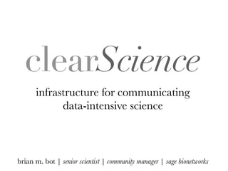 infrastructure for communicating data-intensive science | PPT