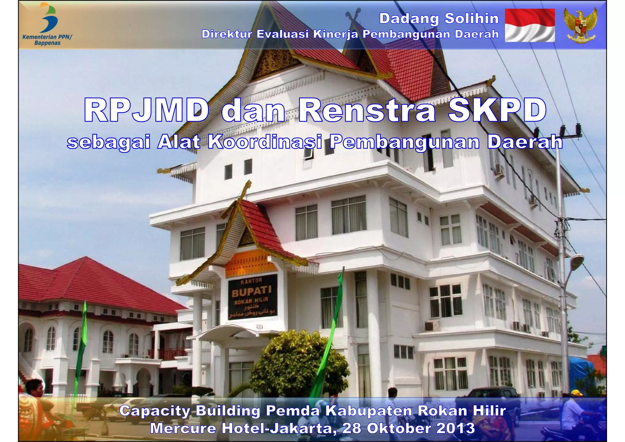 RPJMD dan Renstra SKPD sebagai Alat Koordinasi Pembangunan Daerah | PDF