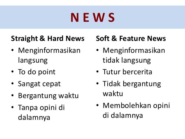Teknik Menulis Berita Langsung (Straight News)