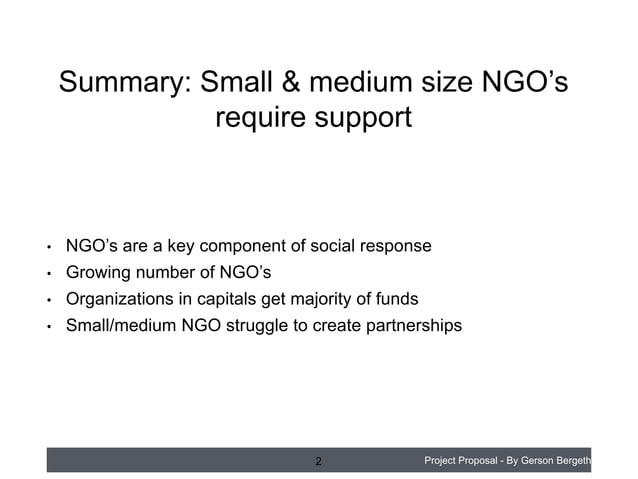 Proposal for NGO Capacity | PPT | Free Download