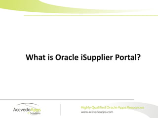 Product Analysis Oracle iSupplier Portal - Oracle e-Business Suite | PDF