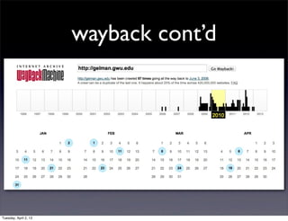 web archiving tools and technologies | PDF