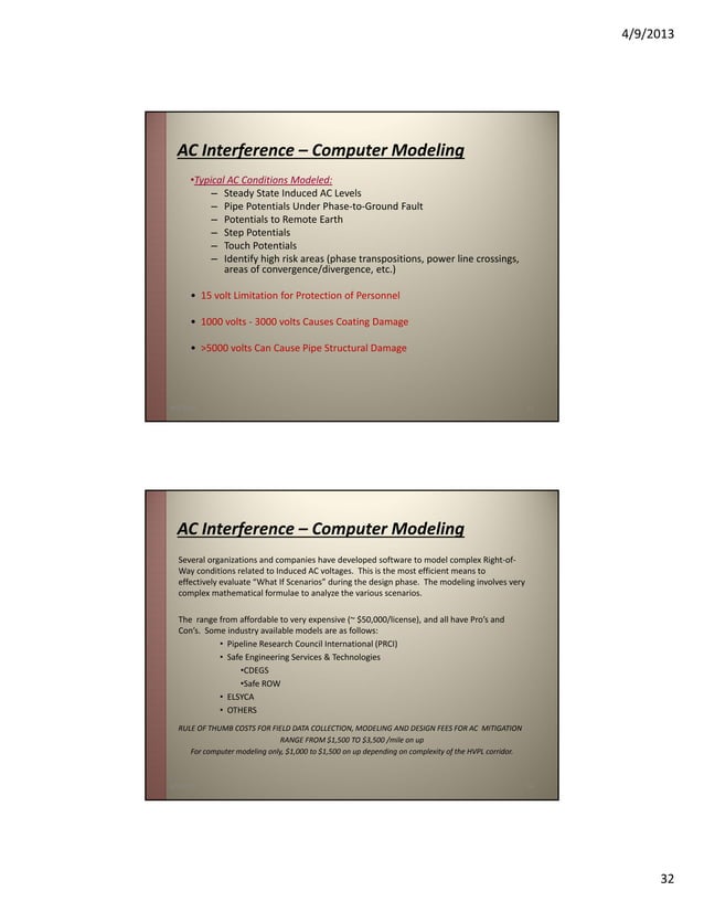 Presentation: Induced AC Interference, Corrosion & Mitigation | PDF