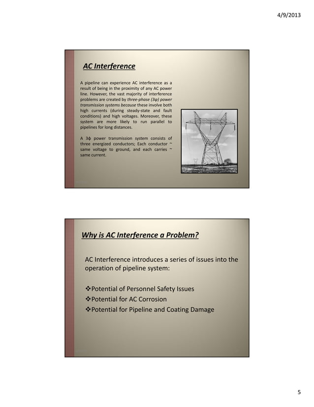 Presentation: Induced AC Interference, Corrosion & Mitigation | PDF