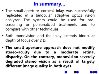 Monovision vs Pinhole | PDF