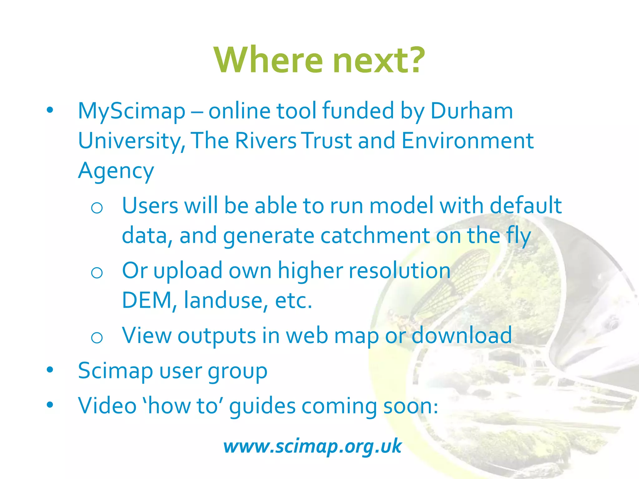 Using Scimap to target diffuse pollution control | PPT