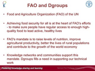 FAO & Dgroups | PPT
