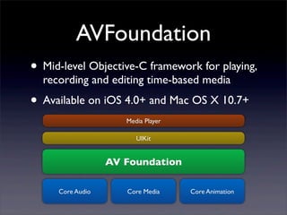 AVFoundation @ TACOW 2013 05 14 | PPT