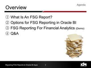 Migrating FSG Reports To Oracle BI Applications | PPTX | Databases ...