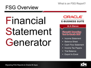 Migrating FSG Reports To Oracle BI Applications | PPTX | Databases ...