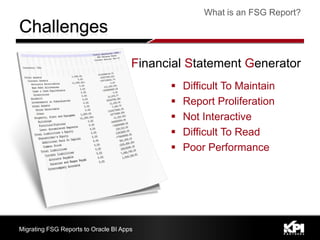 Migrating FSG Reports To Oracle BI Applications | PPTX | Databases ...
