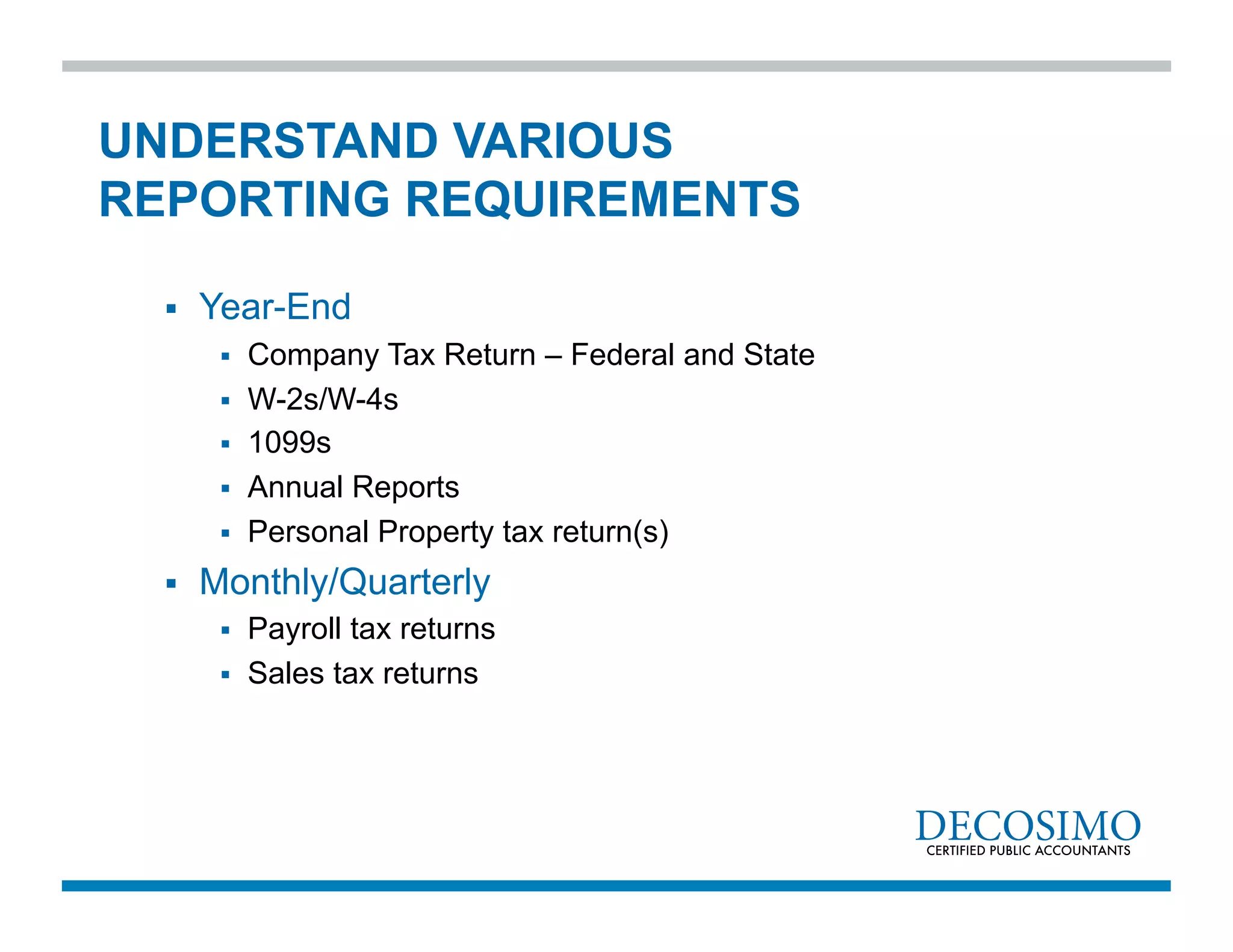Accounting & Tax Considerations for New Businesses | PDF | Business ...