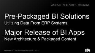 Overview of Oracle Business Intelligence Applications 11.1.1.7.1 | PPT | Free Download