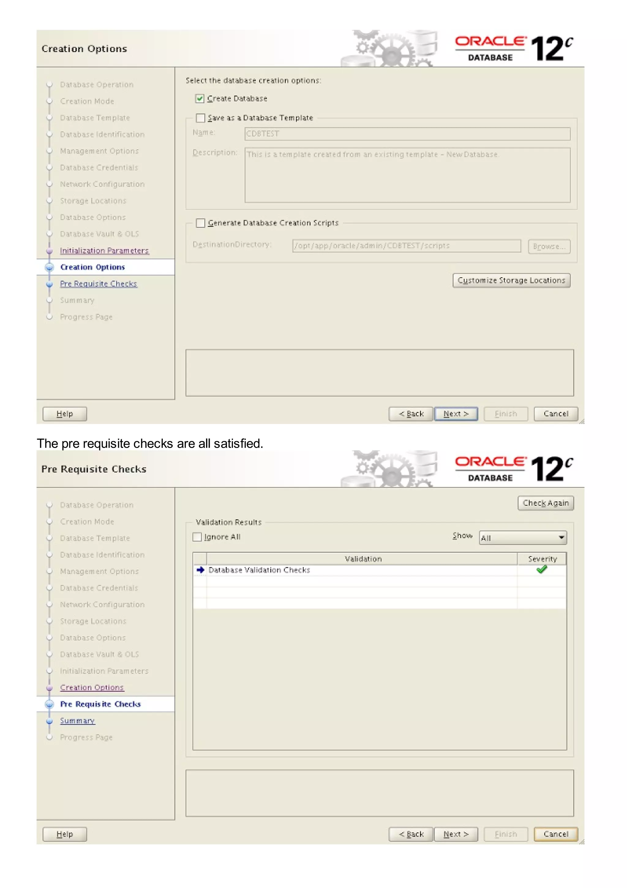 Installing Oracle Database 12c As Container Database With Three Pluggable Databases Ppt
