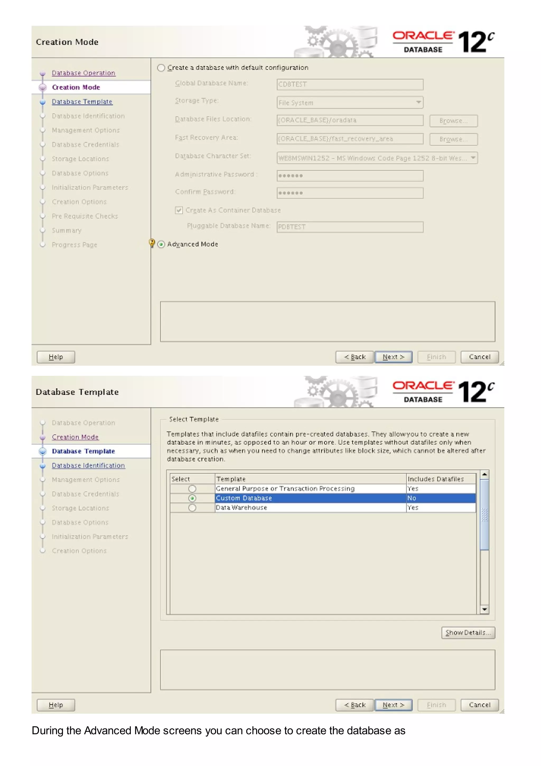 Installing Oracle Database 12c As Container Database With Three Pluggable Databases Ppt