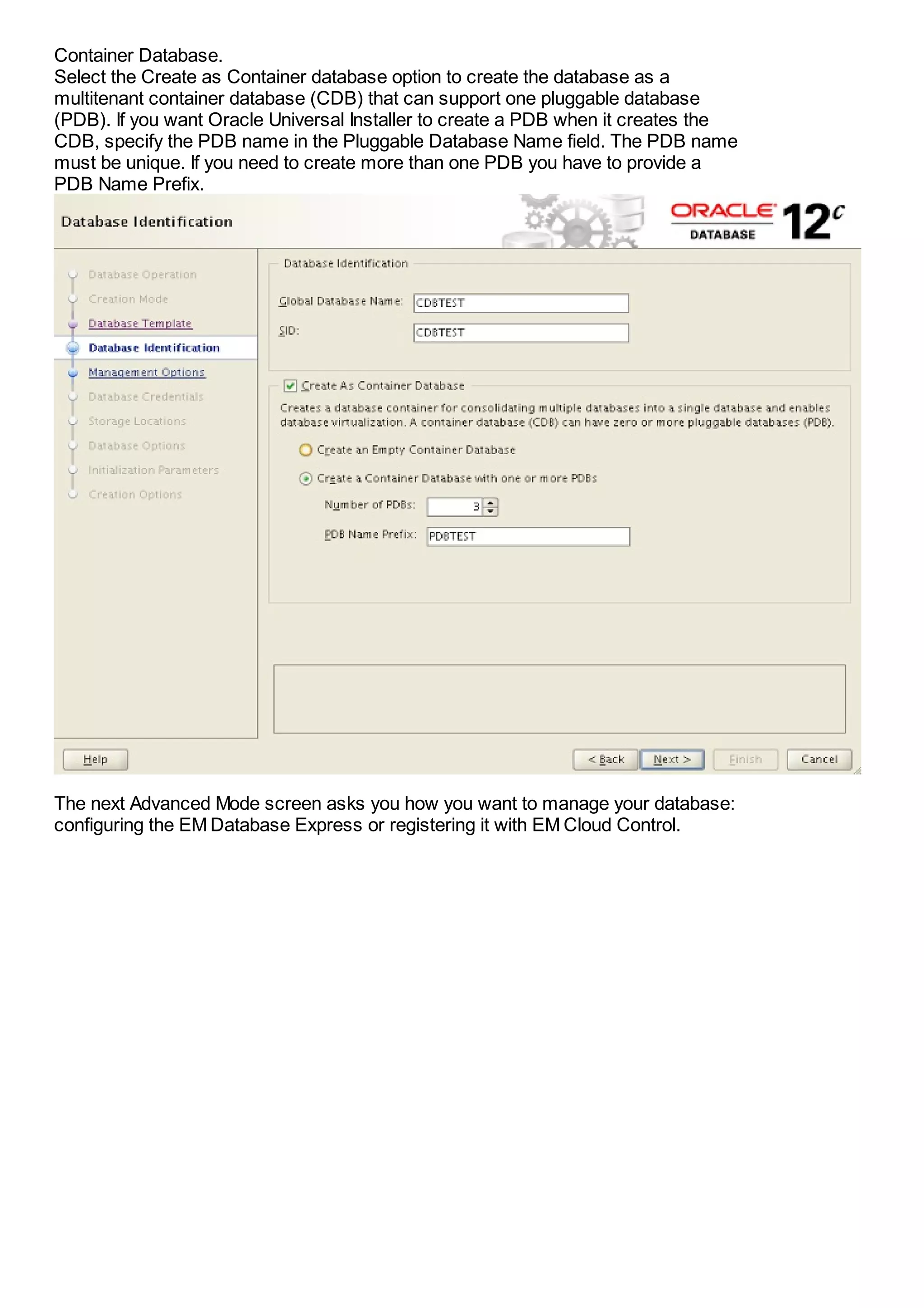 Installing Oracle Database 12c As Container Database With Three Pluggable Databases Ppt Free