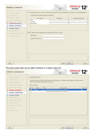 Installing oracle database 12c as container database with three pluggable databases | PPT