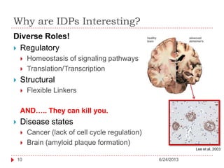 A Basic Understanding of Intrinsically Disordered Proteins | PPTX