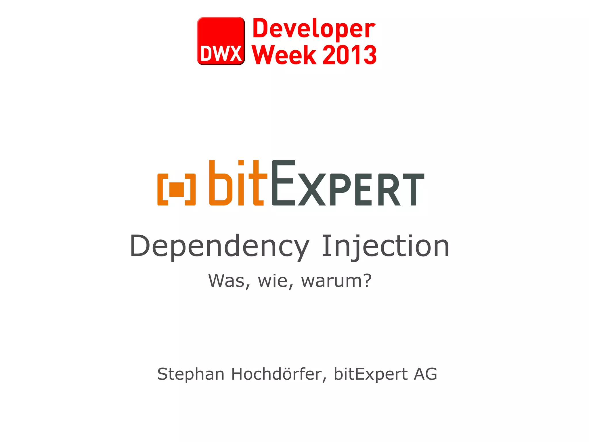 Dependency Injection in PHP - dwx13 | PPT