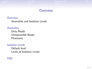 2013 07 Transaction Isolation Level | PDF | Databases | Computer Software and Applications