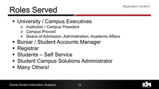Student Information Analytics for Oracle Campus Solutions | PPT