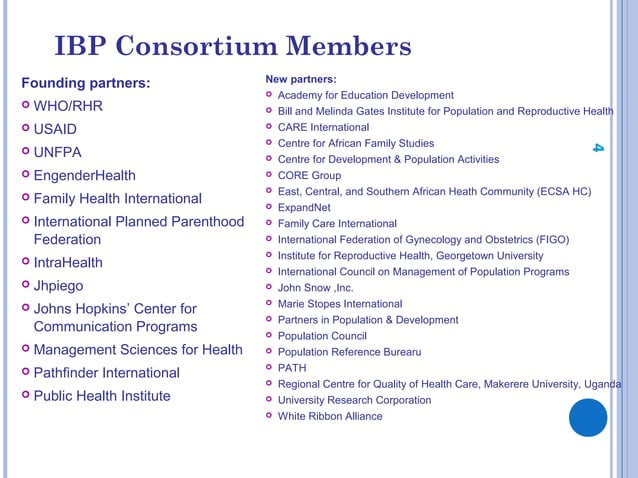 IBP Knowledge Gateway - Share, exchange, transfer and apply knowledge | PPT