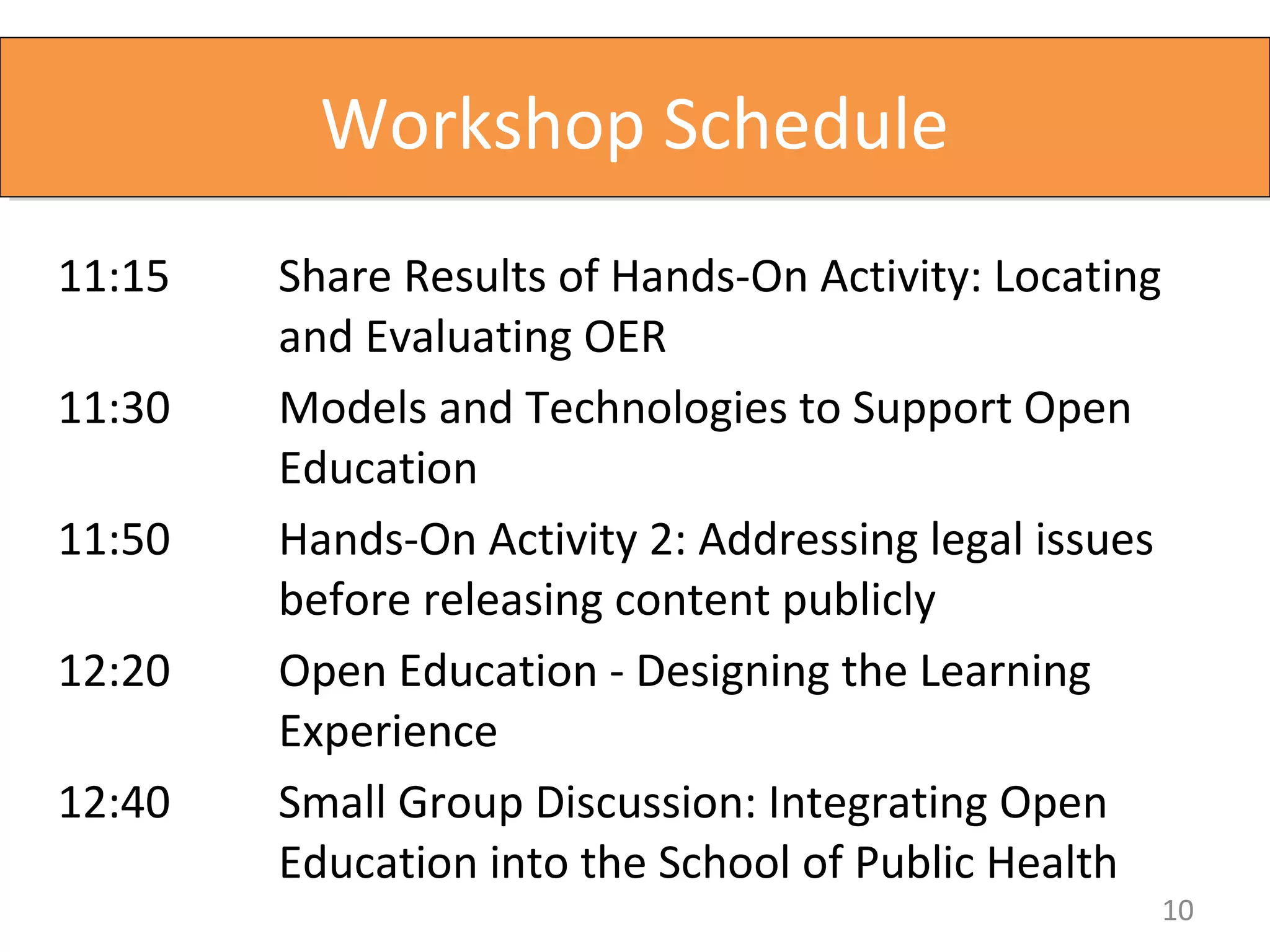 UON SPH OER Workshop Intro | PPT