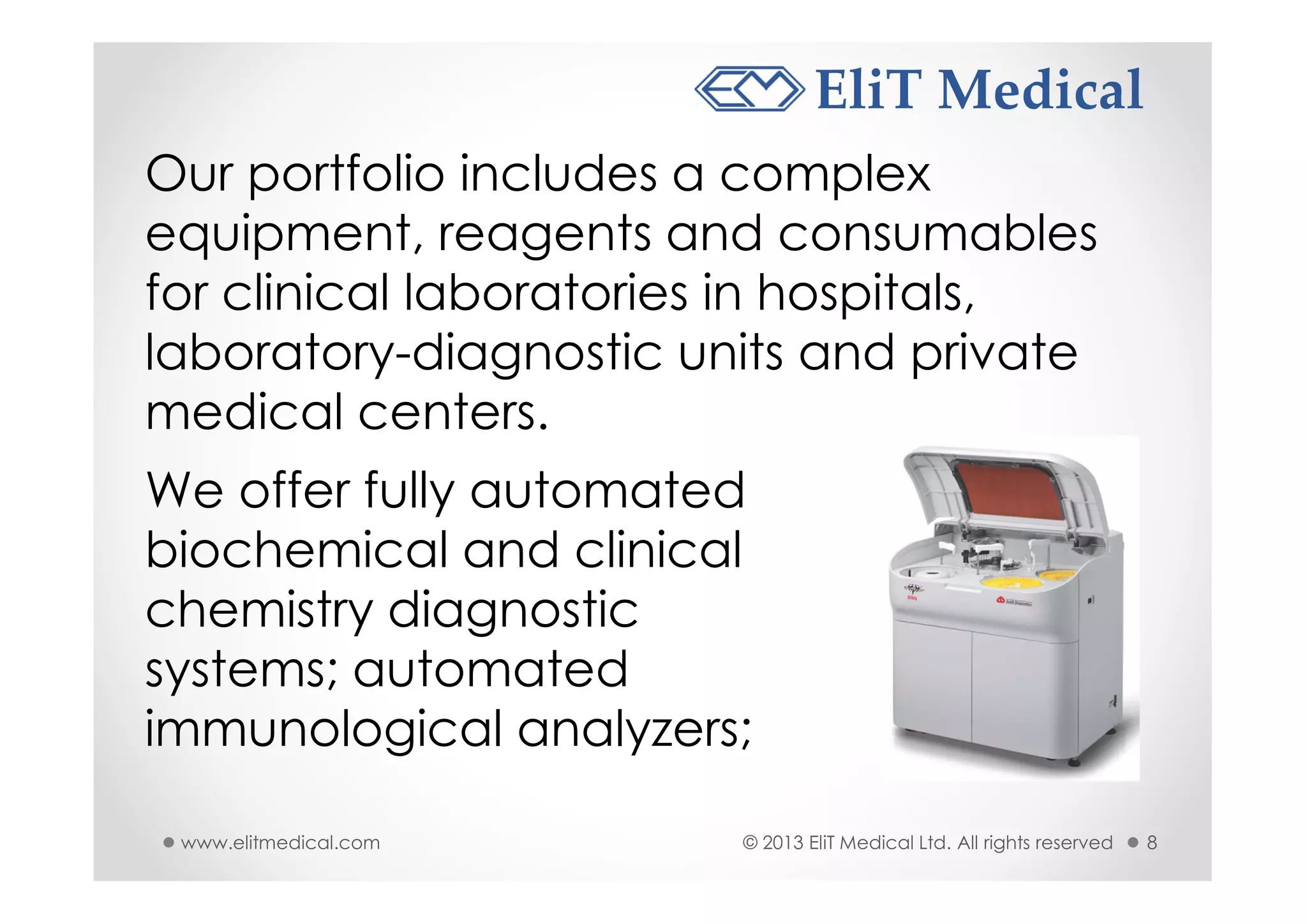 EliT Medical - complex solutions for your laboratory | PPT