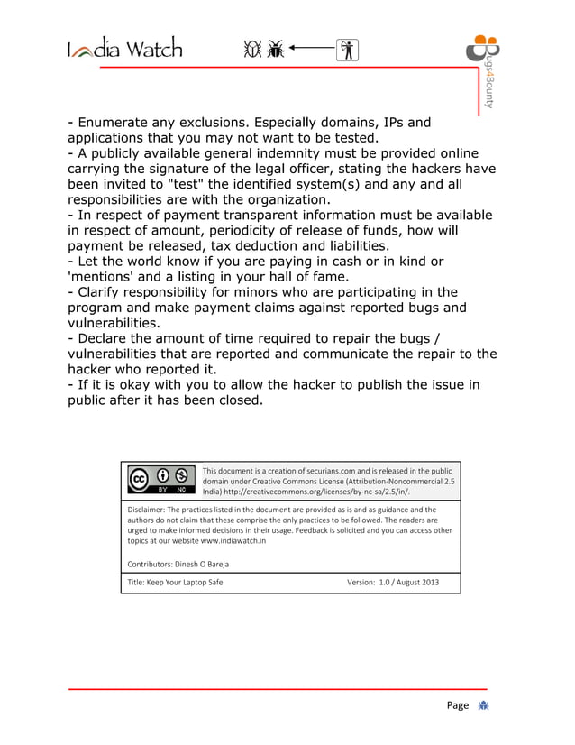 Bug Bounty Hunter's Manifesto V1.0 | PDF