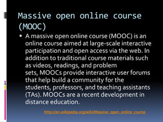 e-Learning: NMC 2013 MOOC Flipped Classroom | PPTX | Online Education | Education