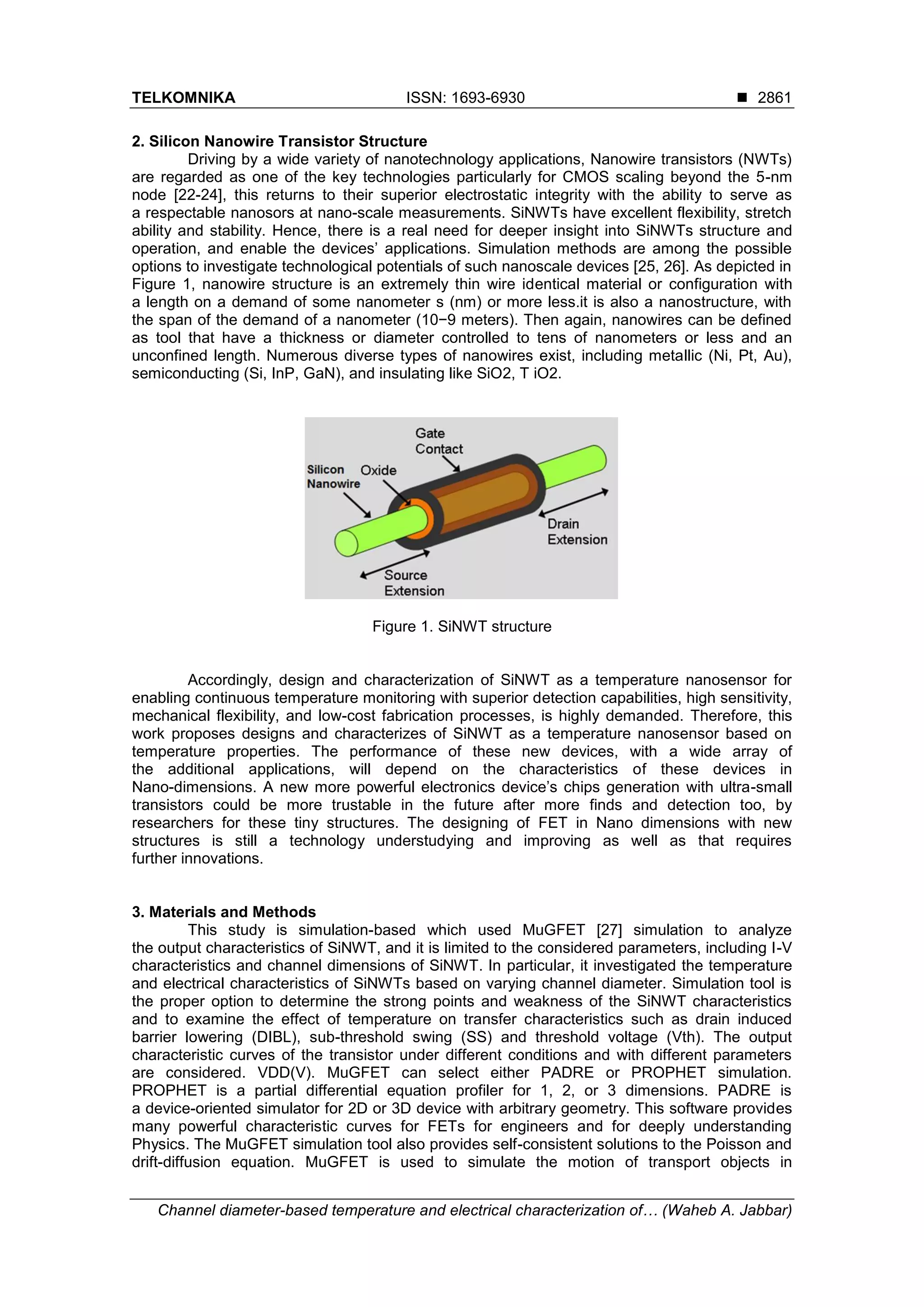 Characterization of silicon nanowire transistor | PDF