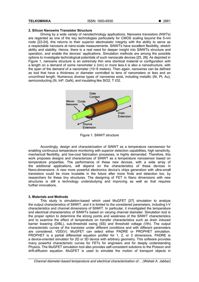 Characterization of silicon nanowire transistor | PDF