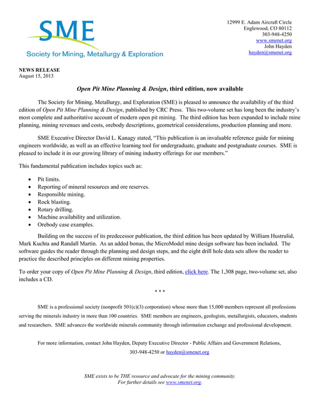 201308 open pit-mine-planning-design_third_edition | PDF
