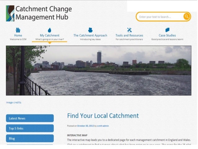 Data Sharing for the Catchment Based Approach