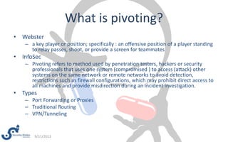 Pivoting Networks - CSSIG Presentation | PPTX