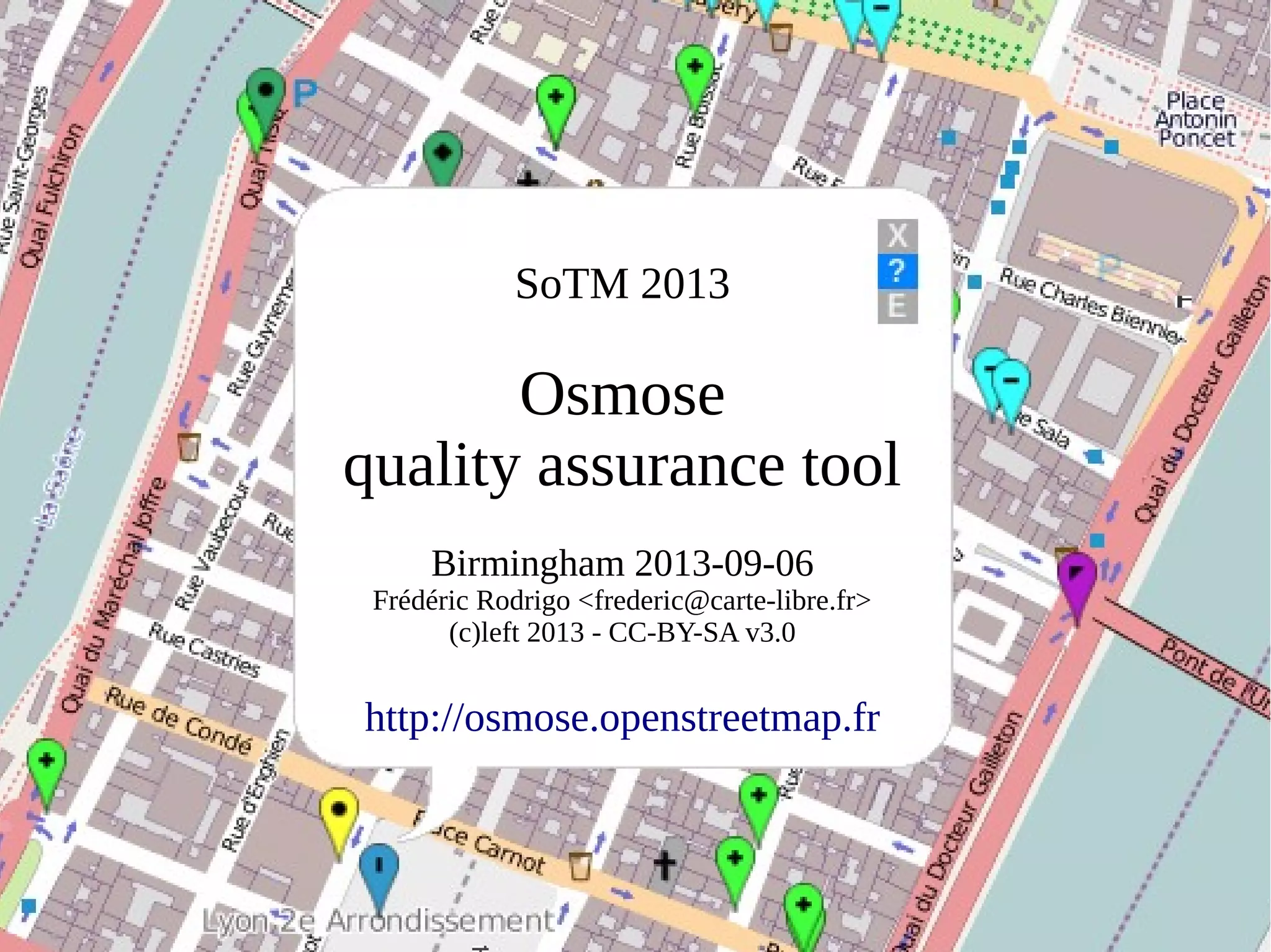 Osmose, quality assurance tool | ODP