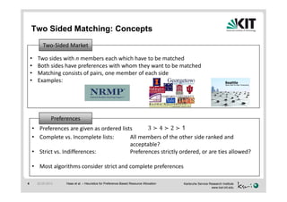 Preference-Based Resource Allocation: Using Heuristics to Solve Two ...