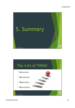 Total Workplace Safety and Health (TWSH) | PDF