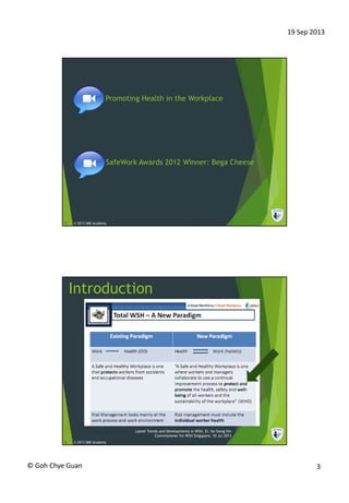 Total Workplace Safety and Health (TWSH) | PDF