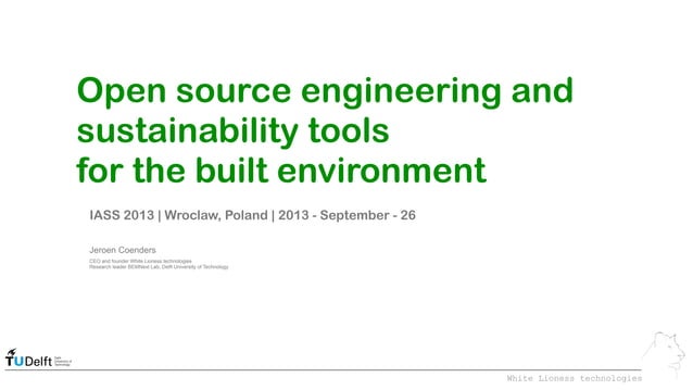Open source engineering and sustainability tools for the built ...